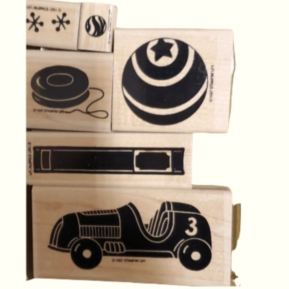 definitely decorative | Office | Ink Stamp Set Old Car Jax Ball Yoyo ...